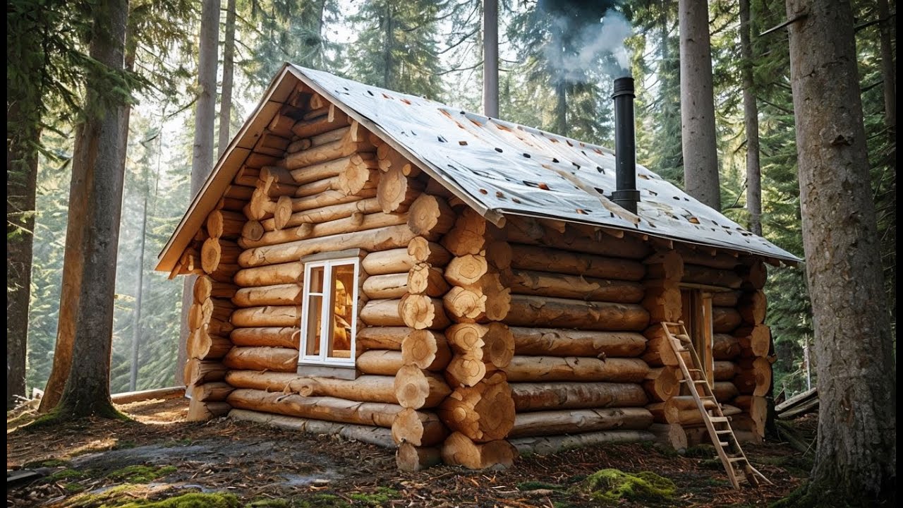 2 Days Off-Grid Living in Remote Log Cabin (No Phone, Just Peace ...