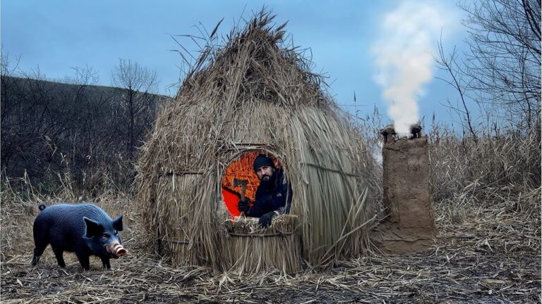 Building a Reed Survival Shelter: Boar’s Bed – bravewildernesslife